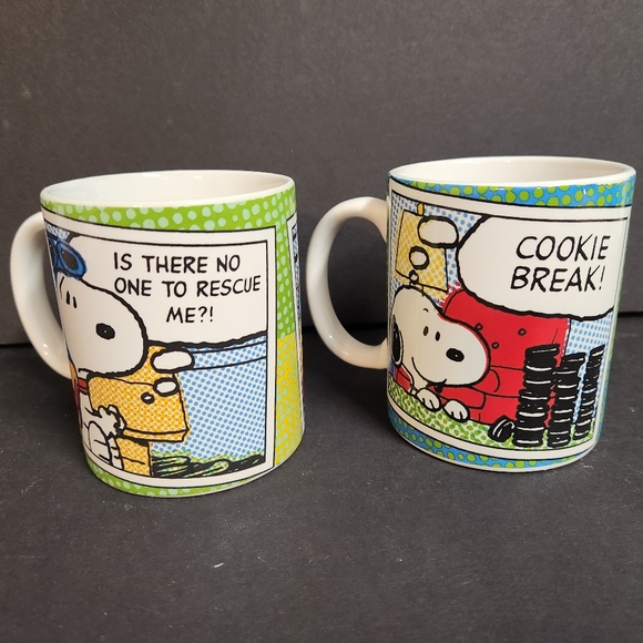 Peanuts | Kitchen | Peanuts Branded Coffee Mugs Set Of 2 Snoopy | Poshmark